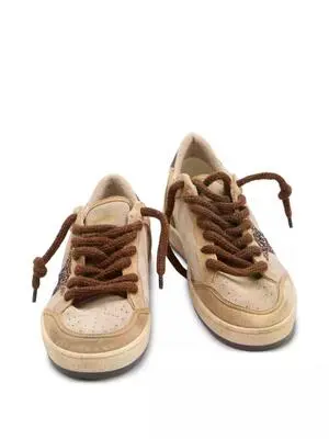 GOLDEN GOOSE Ball Star Star-appliqué Leather Sneakers - Neutrals