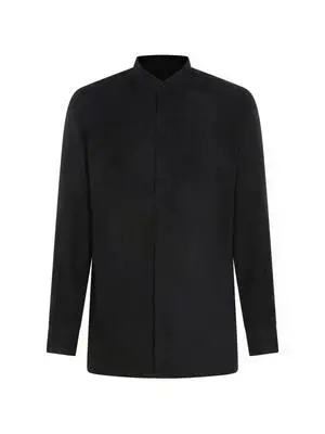 TOM FORD Twill Long-sleeve Shirt - Black