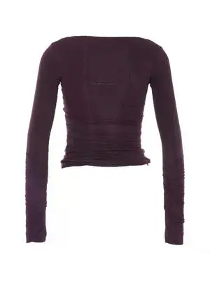 Elisabetta Franchi Ring-detail Ruched Top - Brown