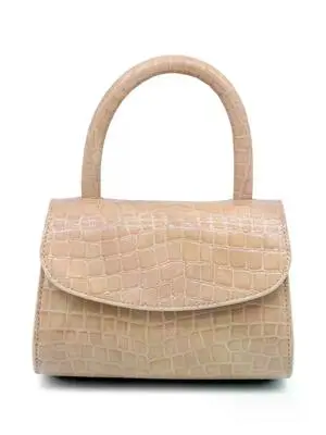 By Far Mini 2.0 Crocodile-effect Tote Bag