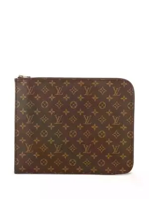 LOUIS VUITTON Documents Portfolio Pouch - Brown
