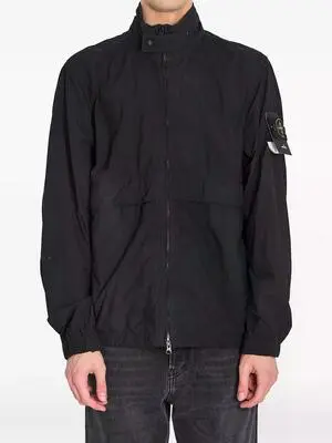 Stone Island Zip-up Jacket With Logo Patch