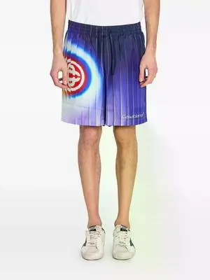Casablanca Shockwave Print Silk Shorts