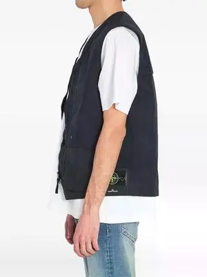 Stone Island Metal Lamina Poly Ripstop Vest - Blue