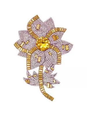 Essentiel Antwerp Floral Brooch - Purple