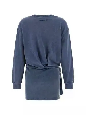 MARANT ETOILE Zae Wrap-style Sweat Dress - Blue