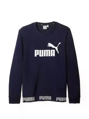 PUMA Amplified Crew-neck Logo T-shirt - Blue