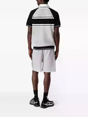 Casablanca Mesh Short-sleeve Polo Shirt - Grey