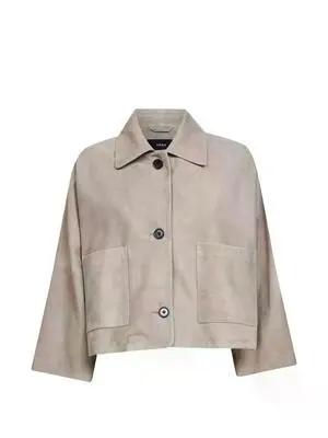 ARMA Patch-pocket Leather Jacket - Neutrals