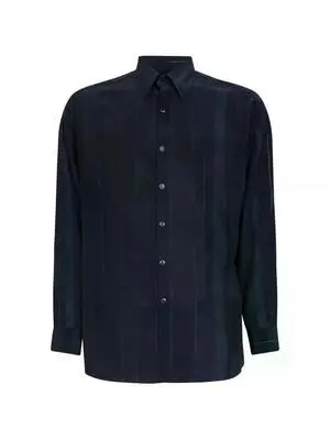 COSTUMEIN Striped Silk Shirt - Blue