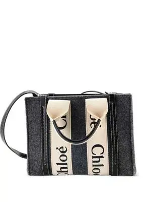 Chloe Woody Black Totes