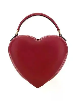 Moschino Heart Leather Mini Bag - Red