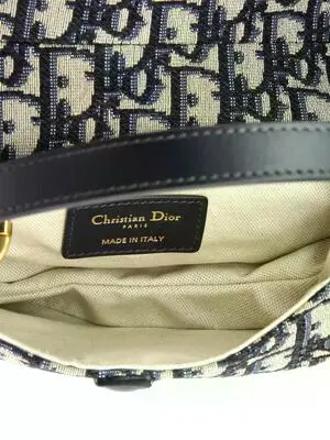 Dior Saddle Oblique Canvas Mini Shoulder Bag - Blue