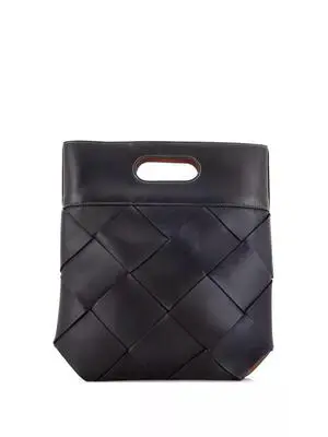 Bottega Veneta Slip Maxi Intrecciato Leather Small Tote Bag - Black