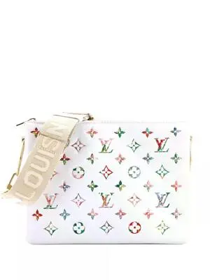 LOUIS VUITTON Coussin Pm Crossbody Bag Monogram Flower Embossed Lambskin - Neutrals