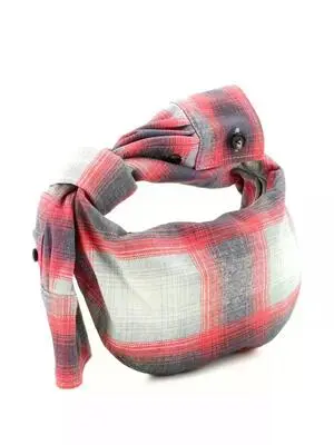Bottega Veneta Jodie Hobo Printed Leather Mini Shoulder Bag Shirt Effect