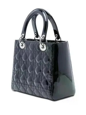 Dior 2016 Medium Patent Cannage Lady Satchel