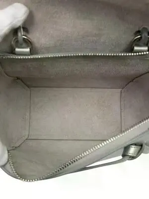 Celine 2018 Nano Laminated Calfskin Belt Bag - Silver
