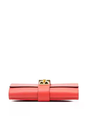 Hermès 2017 Tadelakt Medor 23 Clutch - Red