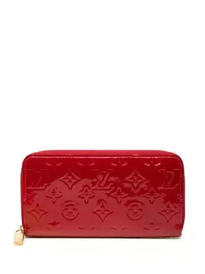 LOUIS VUITTON 2008 Monogram Vernis Zippy Wallet Long Wallets - Red