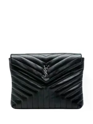 SAINT LAURENT 2018 Matelasse Calfskin Monogram Loulou Document Clutch Bag