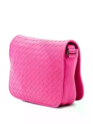 Bottega Veneta Nappa Intrecciato Flap Crossbody Bag - Pink