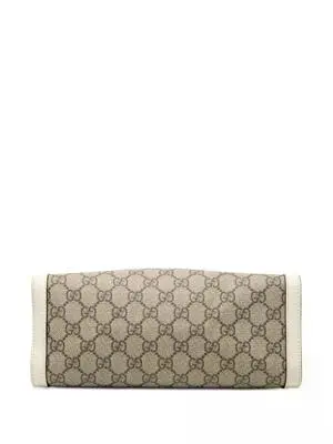 Gucci Small Gg Supreme Padlock Tote Bag - Brown