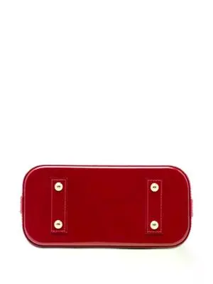 LOUIS VUITTON 2012 Monogram Vernis Rayures Alma Bb Satchel - Red