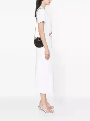 Gucci Mini Gg Marmont Matelasse Leather Torchon Round Crossbody Bag - Black