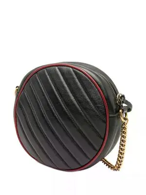 Gucci Mini Gg Marmont Matelasse Leather Torchon Round Crossbody Bag - Black