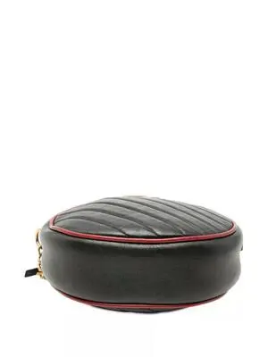 Gucci Mini Gg Marmont Matelasse Leather Torchon Round Crossbody Bag - Black