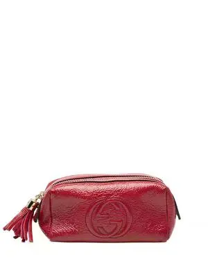 Gucci Patent Soho Cosmetic Pouch - Pink