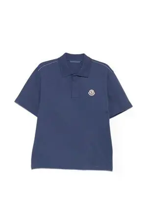 Moncler Logo Patch Polo Shirt - Blue