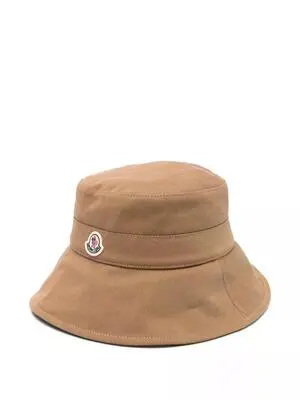 Moncler Logo-patch Bucket Hat - Neutrals