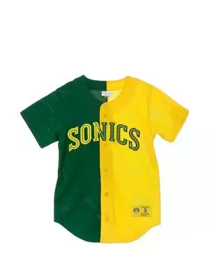 Mitchell & Ness Nba Seattle Supersonics Split Color Mesh Shirt