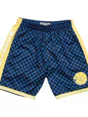 Mitchell & Ness Nba Golden State Warriors Checked Swingman Shorts