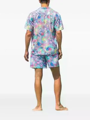 BOARDIES Coral Floral Shirt - Blue
