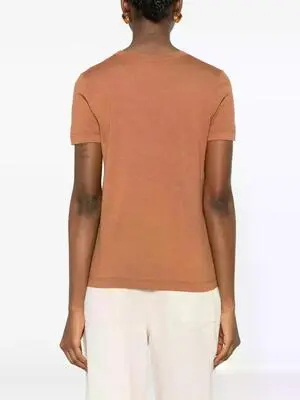 Eric Bompard Straight Fit T-shirt - Brown