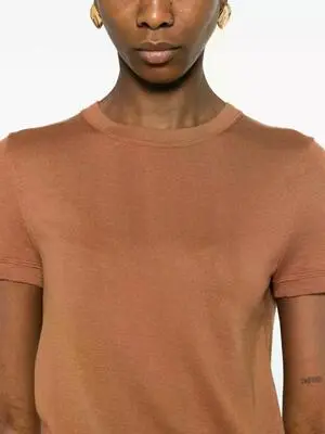 Eric Bompard Straight Fit T-shirt - Brown