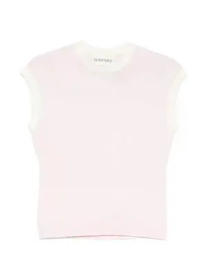 Eric Bompard Contrasting-trim Sleeveless Vest - Pink