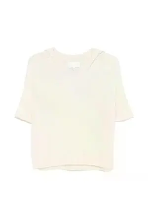 Eric Bompard V-neck Short-sleeve Sweater