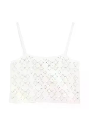 Eric Bompard Crochet Openwork Tank Top