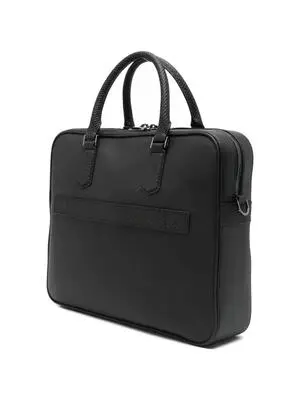 BOSS Woven-handle Briefcase