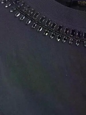 Seventy Embellished Neck T-shirt - Blue
