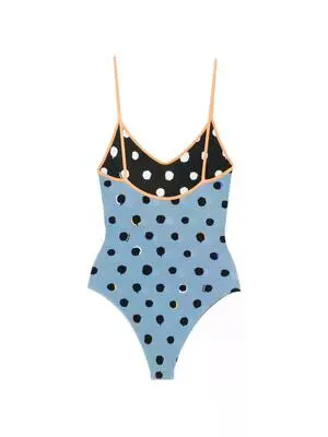 Fendi Polka Dot Print Swimsuit