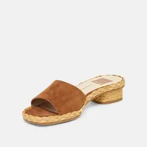 DOLCEVITA Dixi Wide Suede Sandals - Brown Suede
