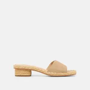 DOLCEVITA Dixi Wide Suede Sandals - Camel Suede