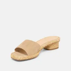 DOLCEVITA Dixi Wide Suede Sandals - Camel Suede