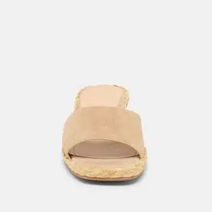 DOLCEVITA Dixi Wide Suede Sandals - Camel Suede