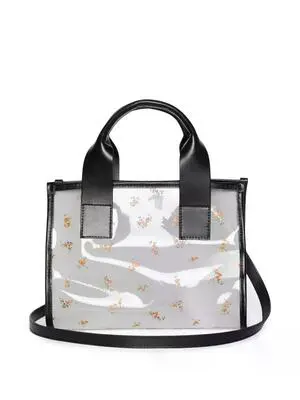 MSGM Floral Print Tote Bag - White
